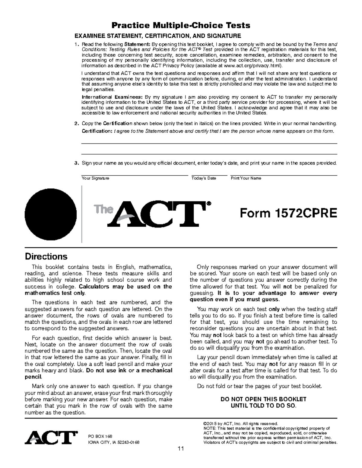 ACT - 2015-2016-72CPRE-Triangular Snowflake - 11 ####### Practice ...