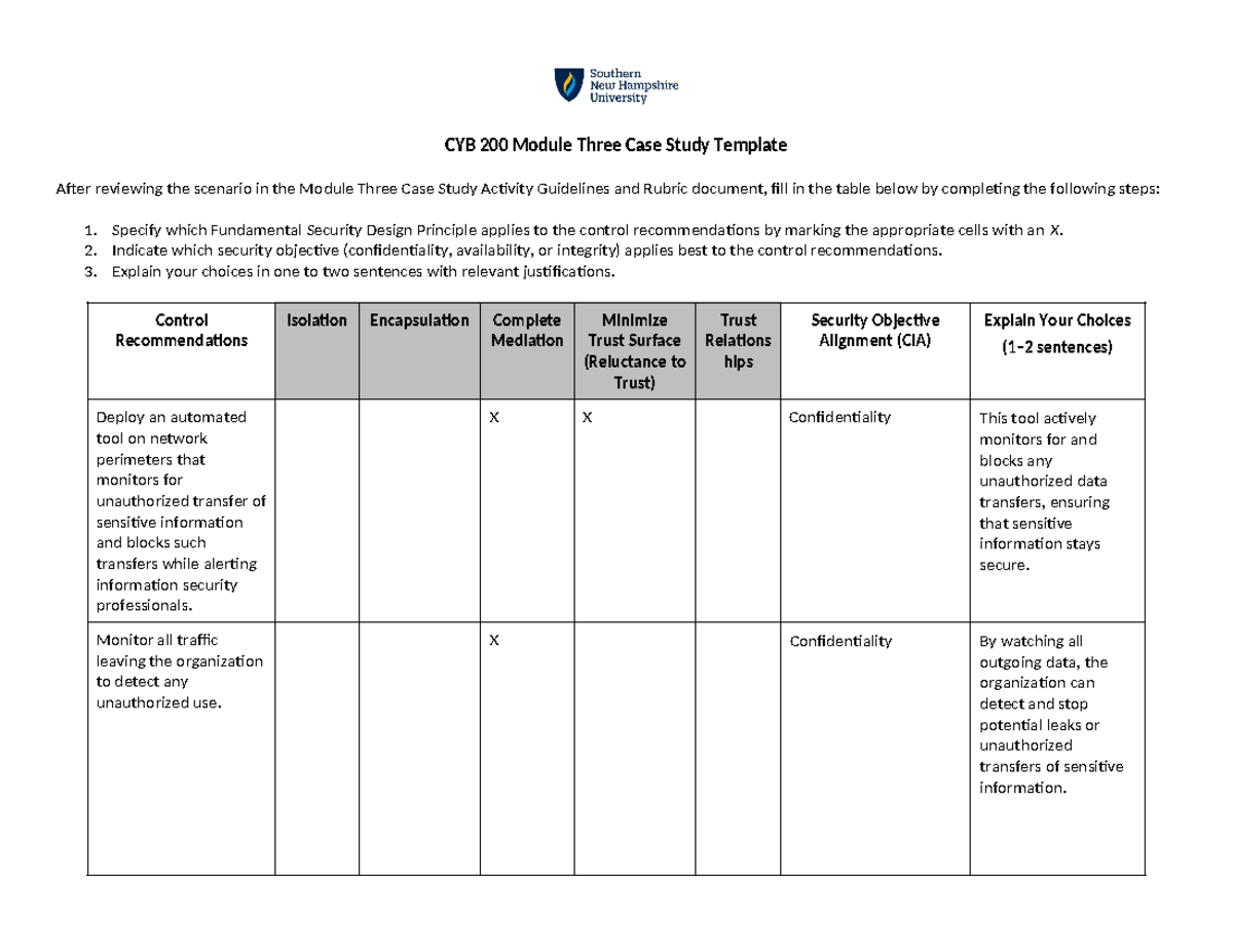 CYB 200 3-3 Nicholas Quinones.docx - CYB 200 Module Three Case Study ...