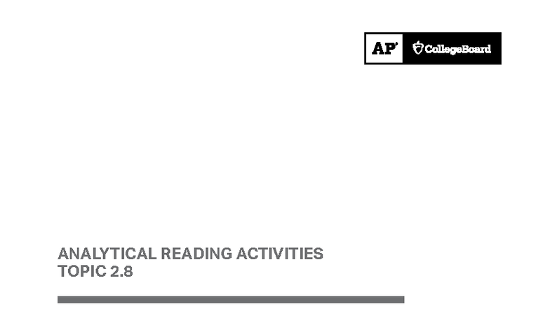 AP U.S. Government and Politics Analytical Reading Activities ...