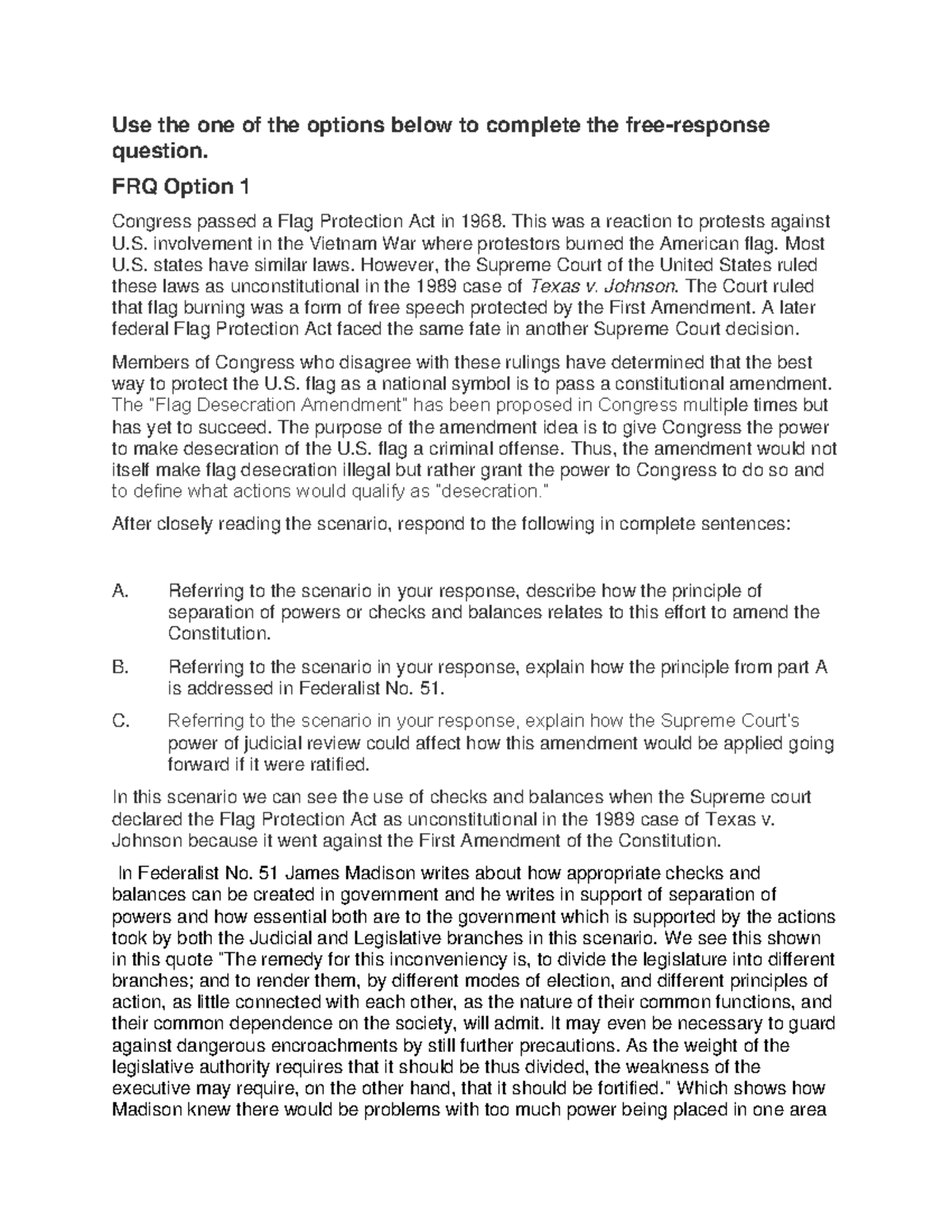 1.05 Assignment - Use the one of the options below to complete the free ...
