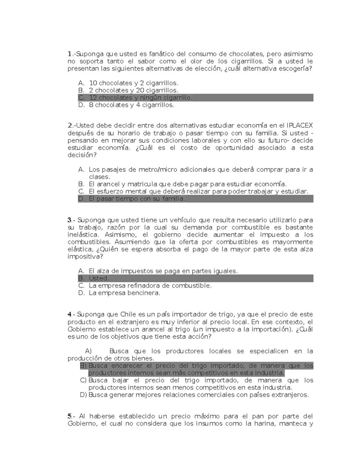 Examen de Economía 2025: Preguntas y Respuestas Clave - Studocu