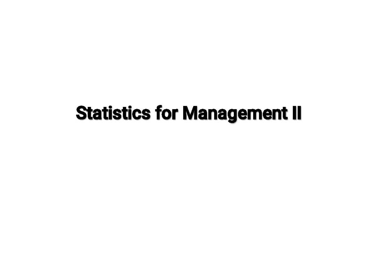 Stat II - Final Exam Notes on Sampling & Statistical Tools - Studocu