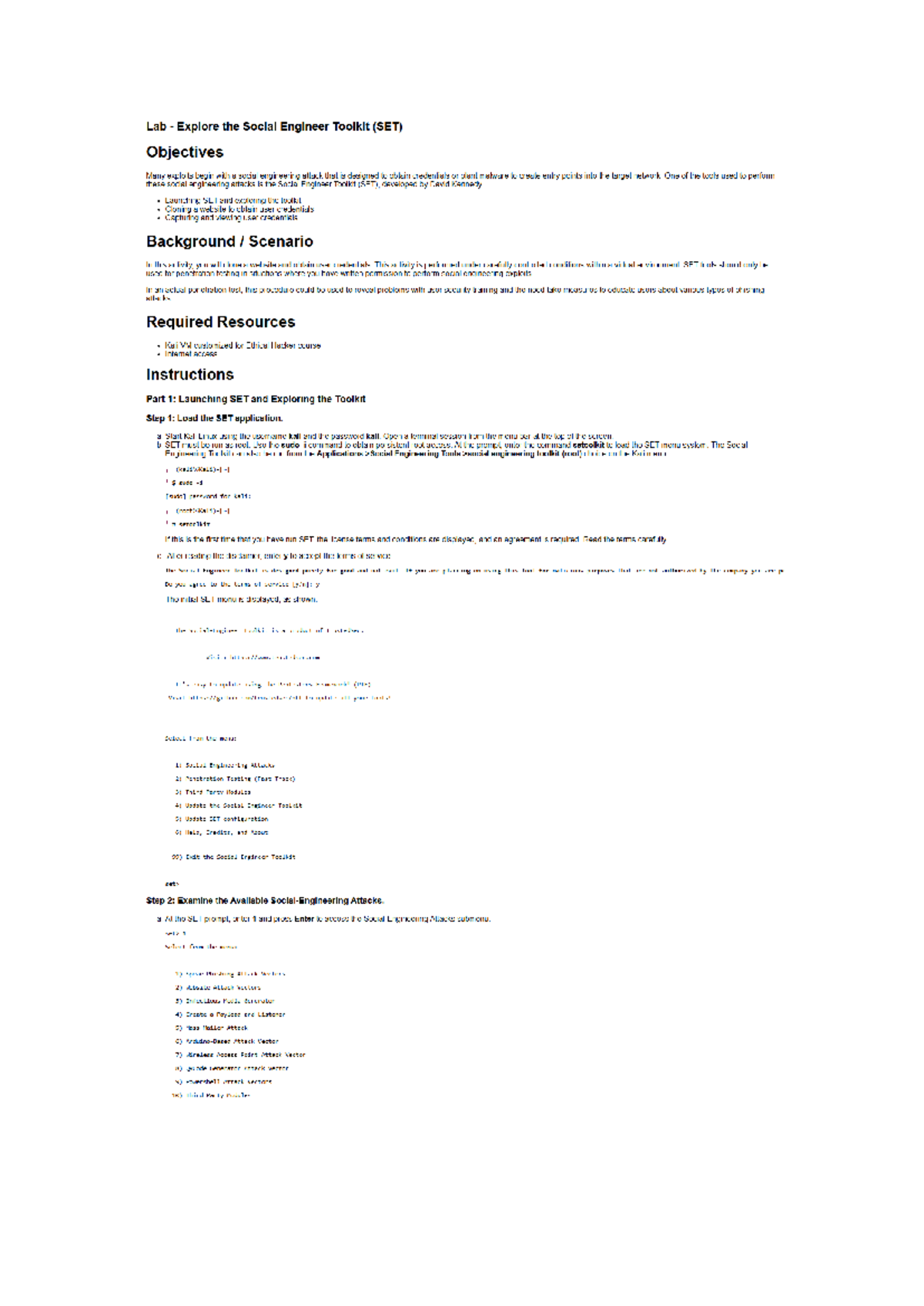 Lab 4: Exploring Social Engineering Toolkit (SET) - HOD402 FPT - Studocu