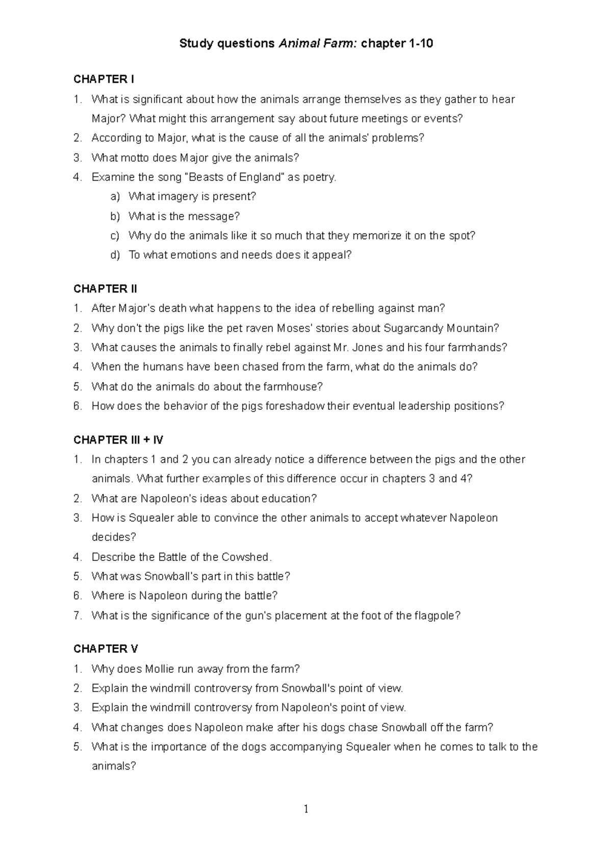 Animal-Farm-Samenvatting - Animal Farm – George Orwell Samenvatting ...