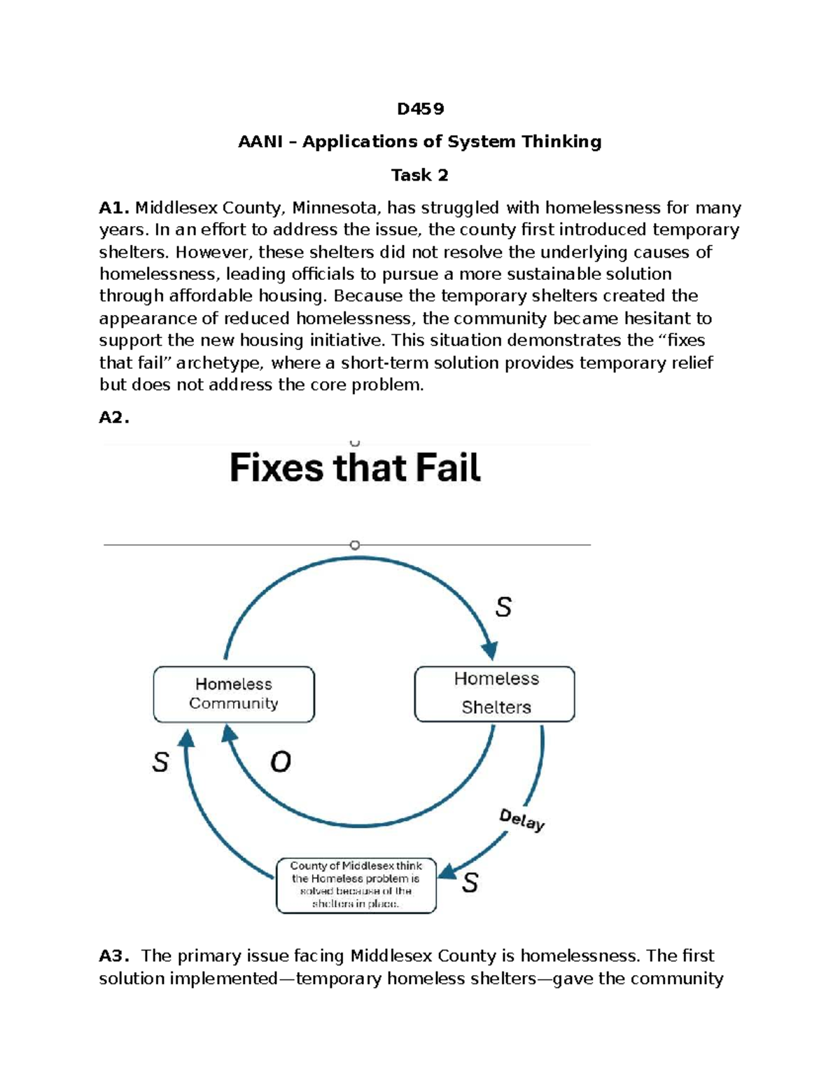 D459 AANI Task 2: Addressing Homelessness in Middlesex County - Studocu