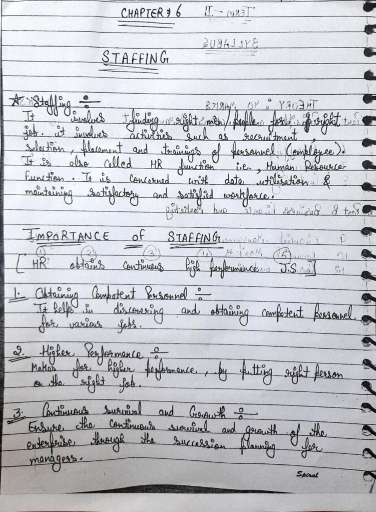 BST Staffing Notes: Chapter 6 - Understanding Staffing Processes and ...