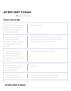 AP Bio Unit 4 - Full notes covering AP Bio Unit 4 - Unit 4: Cell ...