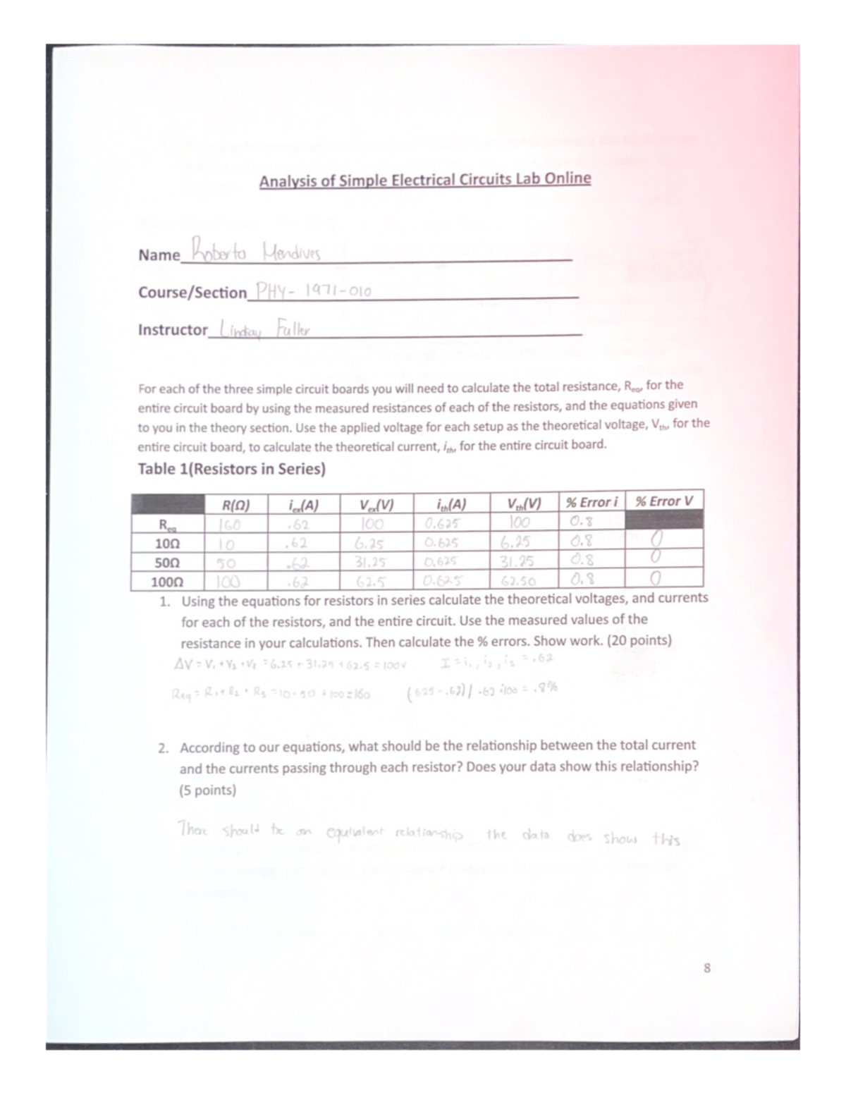 Simple Circuits Worksheet - Basic Understanding of Electrical Concepts ...