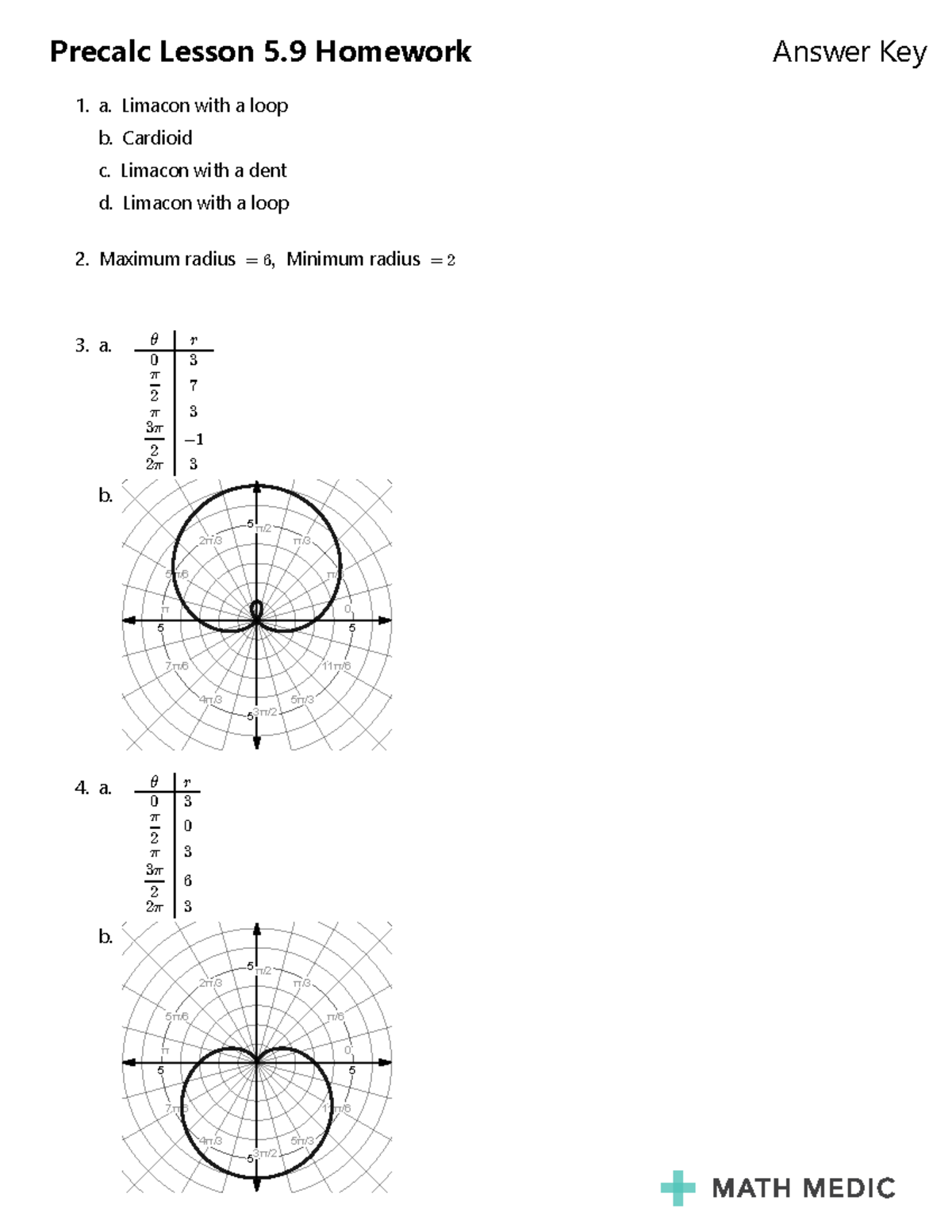 Precalc (Lesson 5.9) Homework Answer Key & Solutions - Studocu