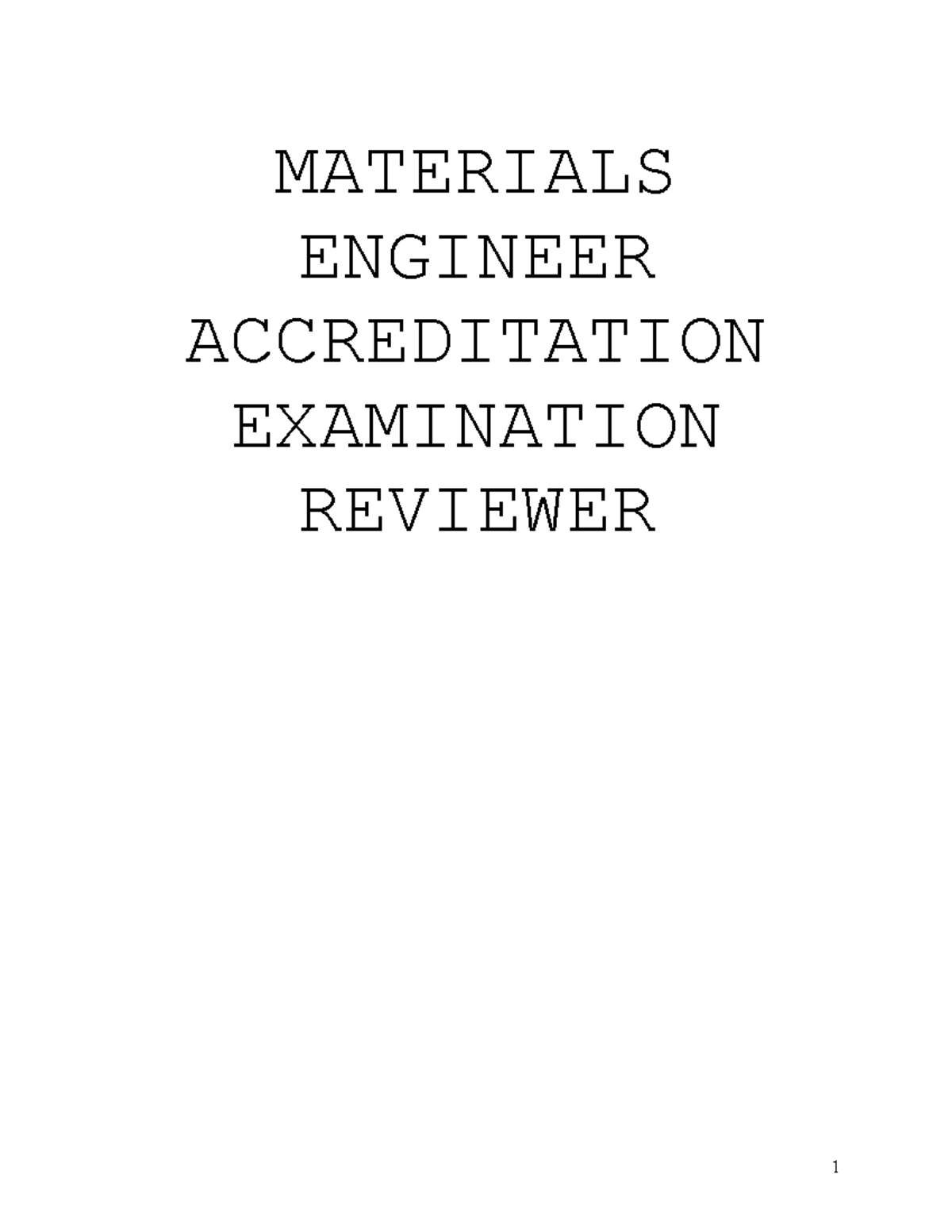 MATERIALS ENGINEER ACCREDITATION EXAM REVIEWER 1: DPWH Specifications ...