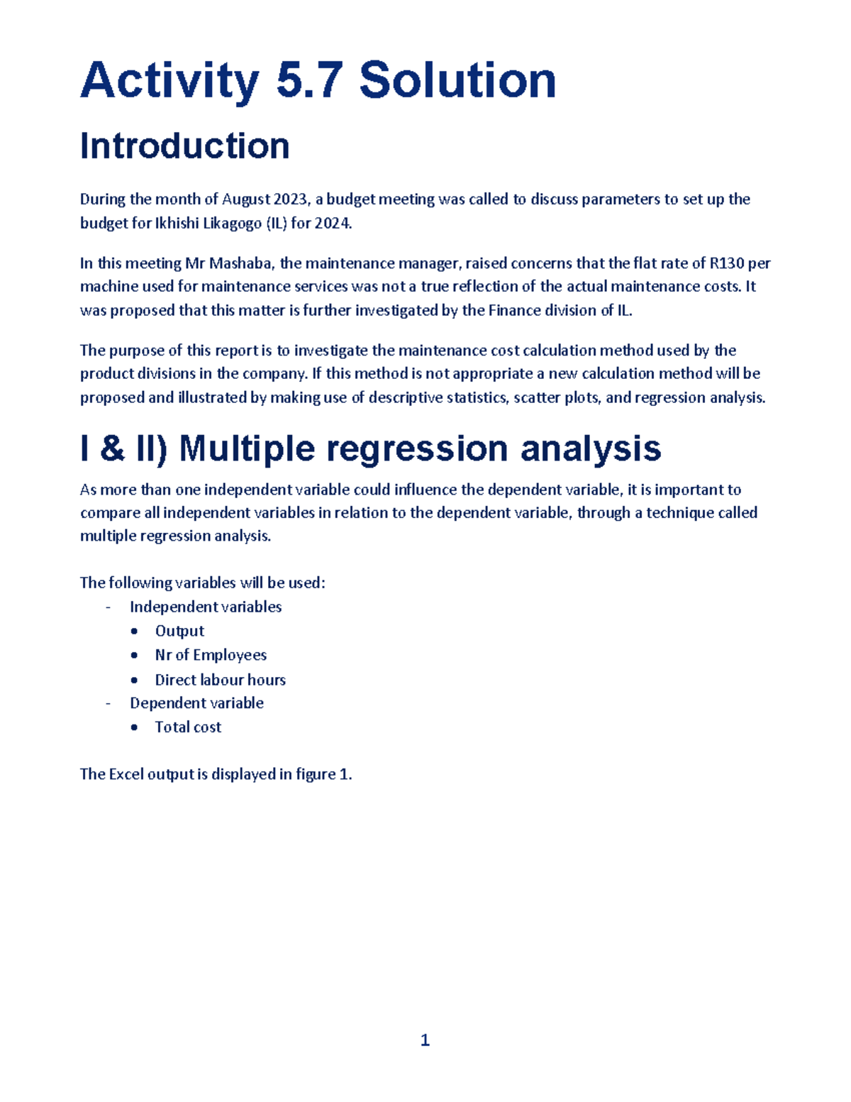 Activity 5 7 Sol - Sol - Activity 5 Solution Introduction During the ...