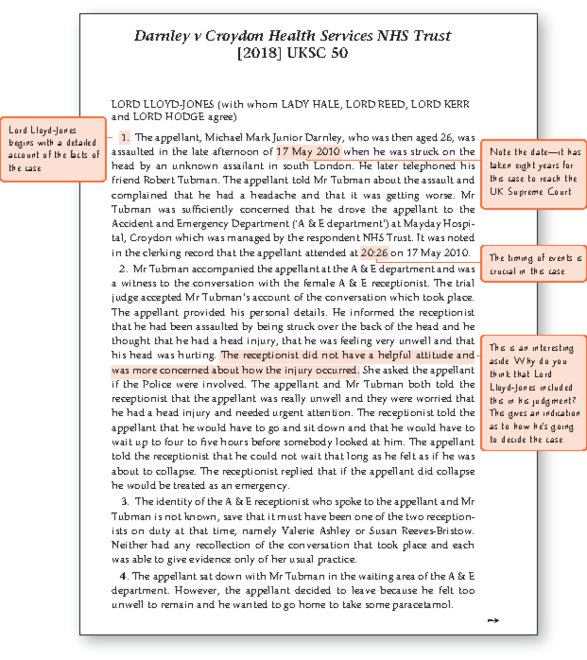 Annotated Case Judgment Darnley - Darnley v Croydon Health Services NHS ...