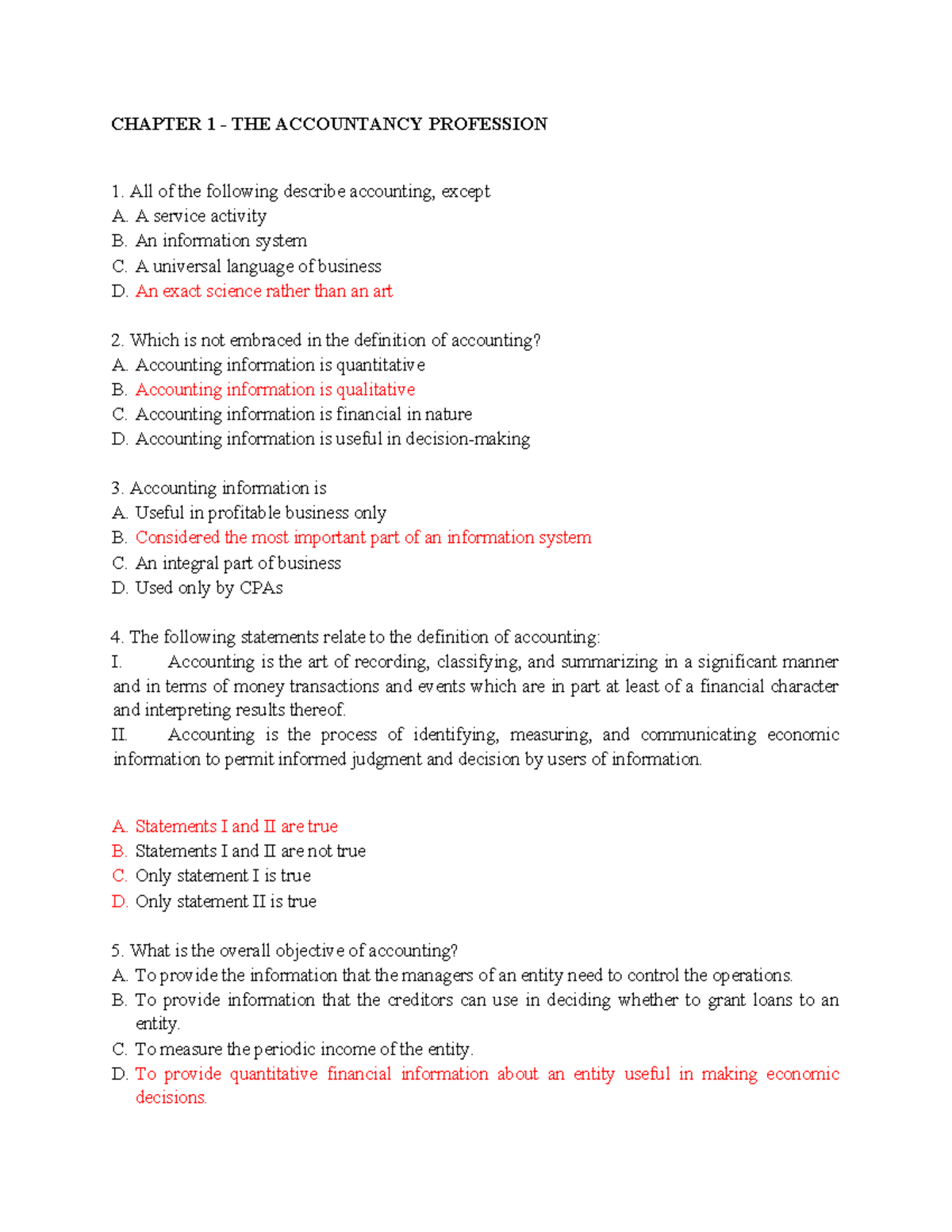 CHAPTER 1: UNDERSTANDING THE ACCOUNTANCY PROFESSION - Studocu