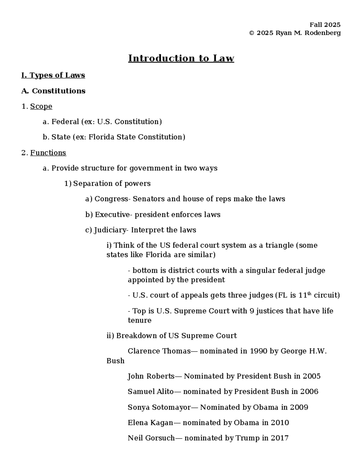 Law 101: Types, Classifications & Functions of Law - Fall 2025 - Studocu