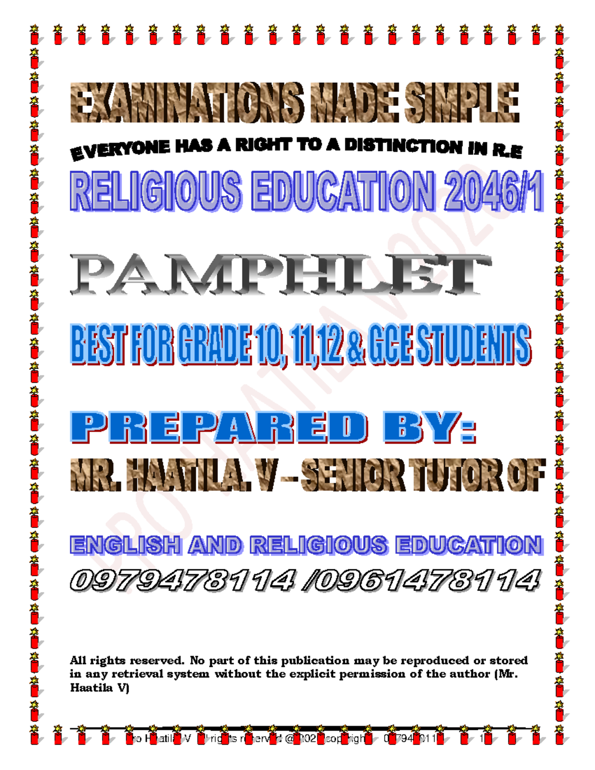 Grade 12 Religious Education Final Exam Preparation Guide - Studocu