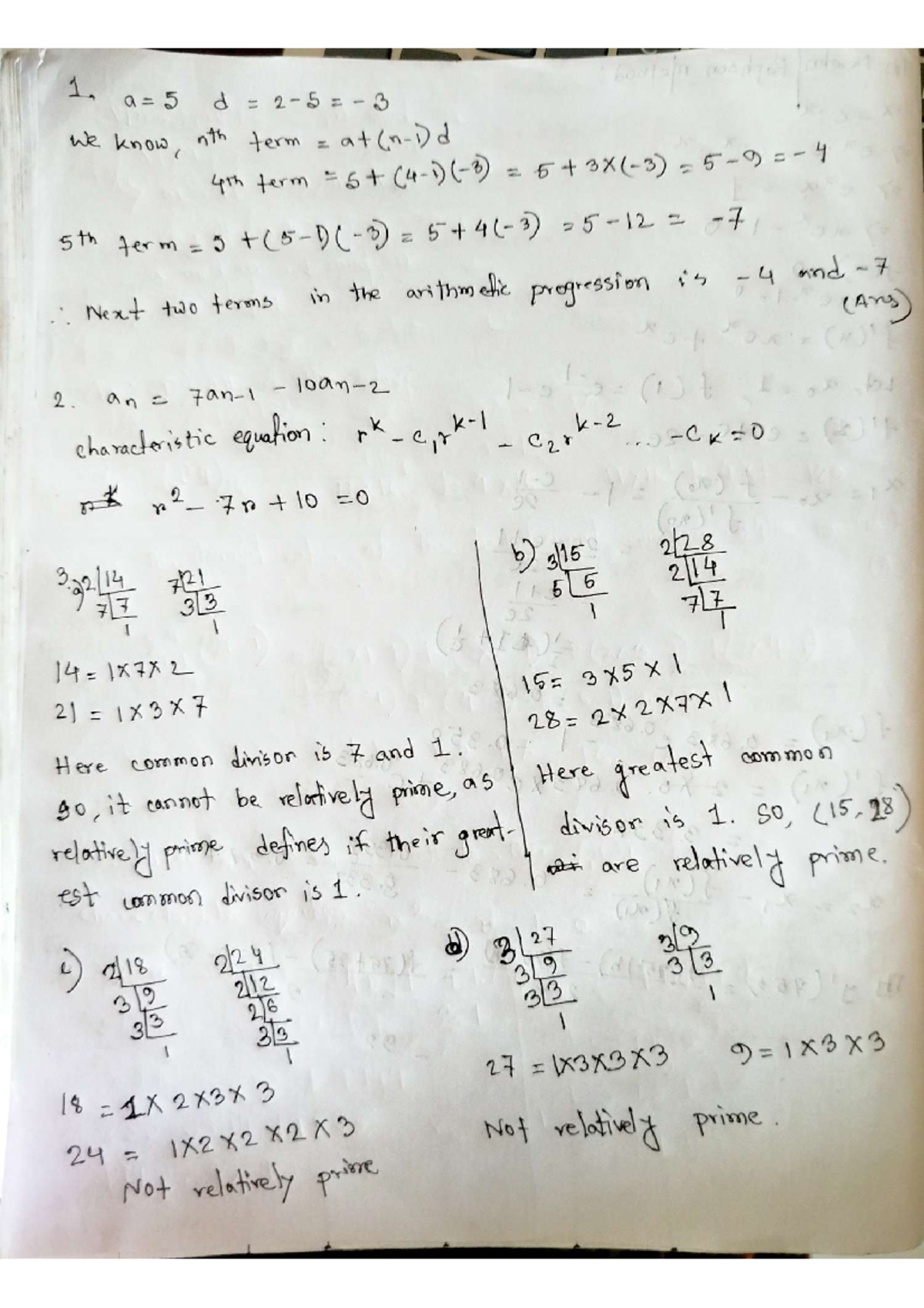 CSE230 A02: Arithmetic Progression & Prime Numbers Notes - Studocu
