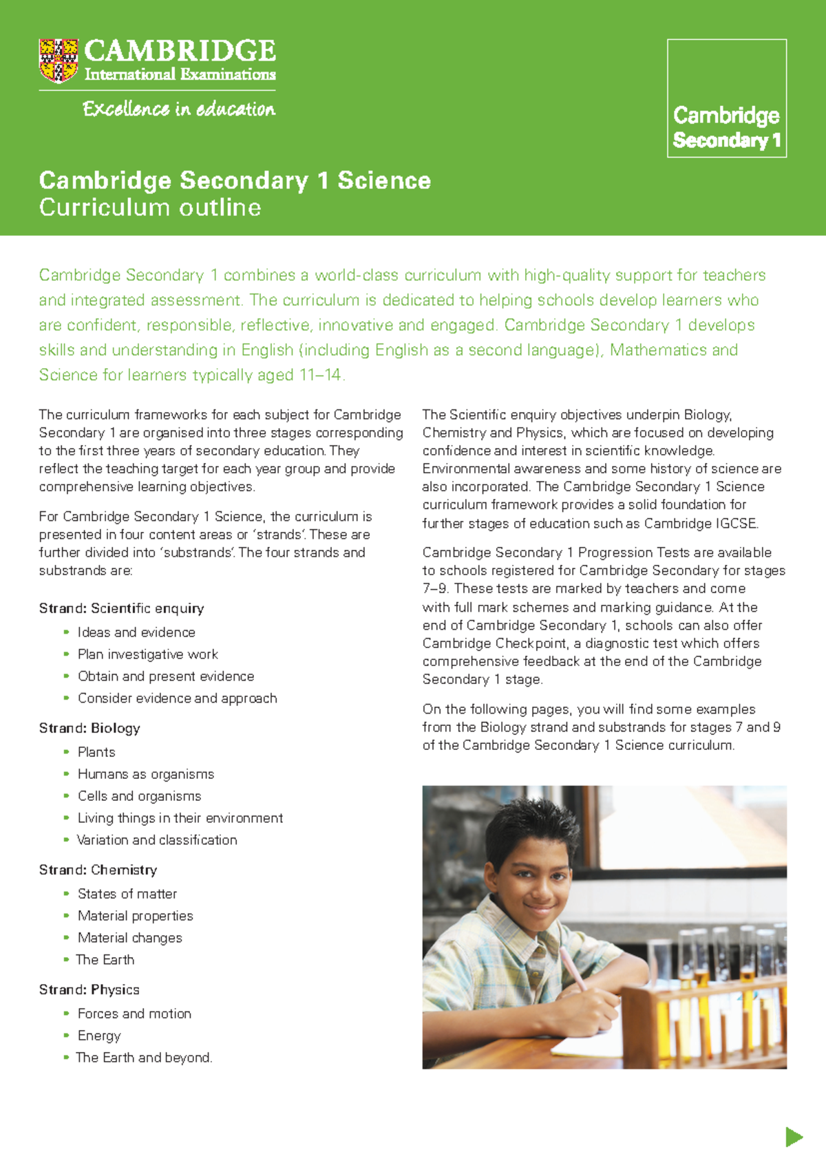 80617 cambridge secondary 1 science curriculum framework - Cambridge ...