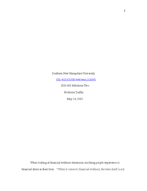 FIN 320 Module 4 Case Study - Southern New Hampshire University FIN-320 ...