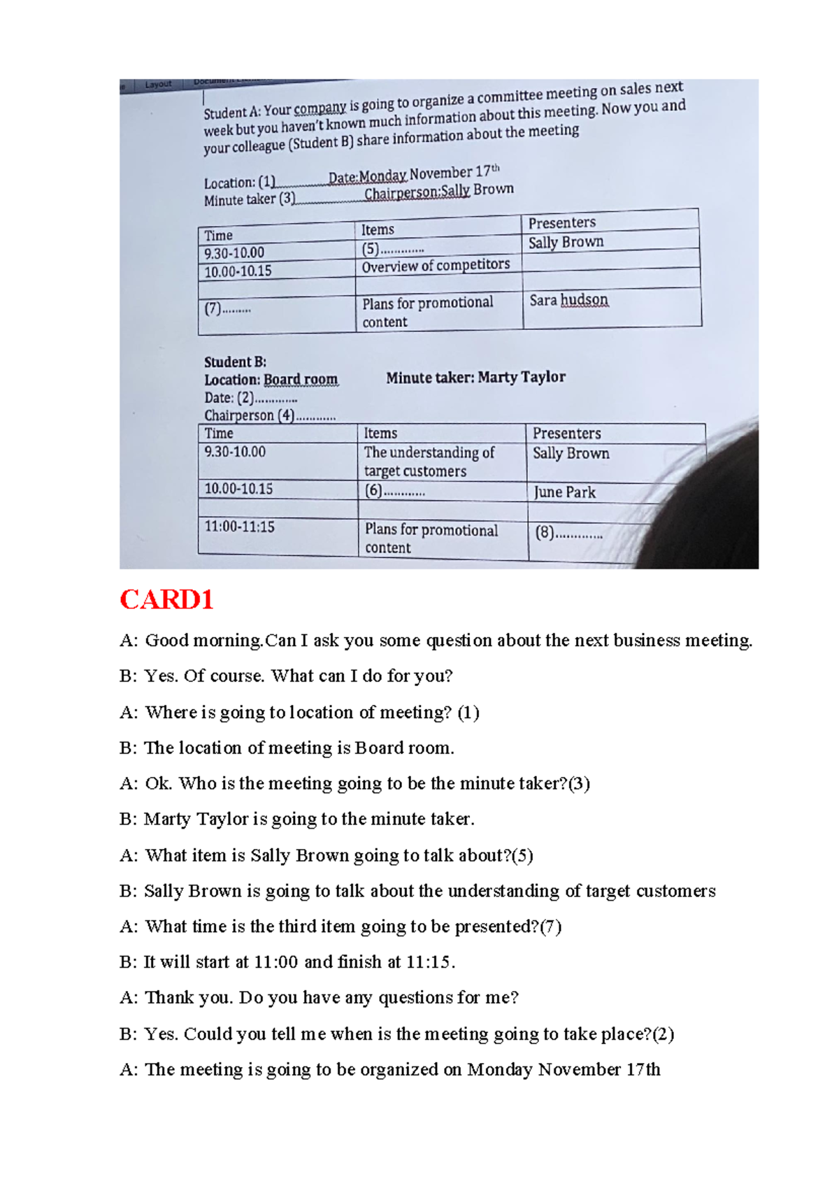 Business Meeting Discussions - TA1 - HGFDS - Studocu