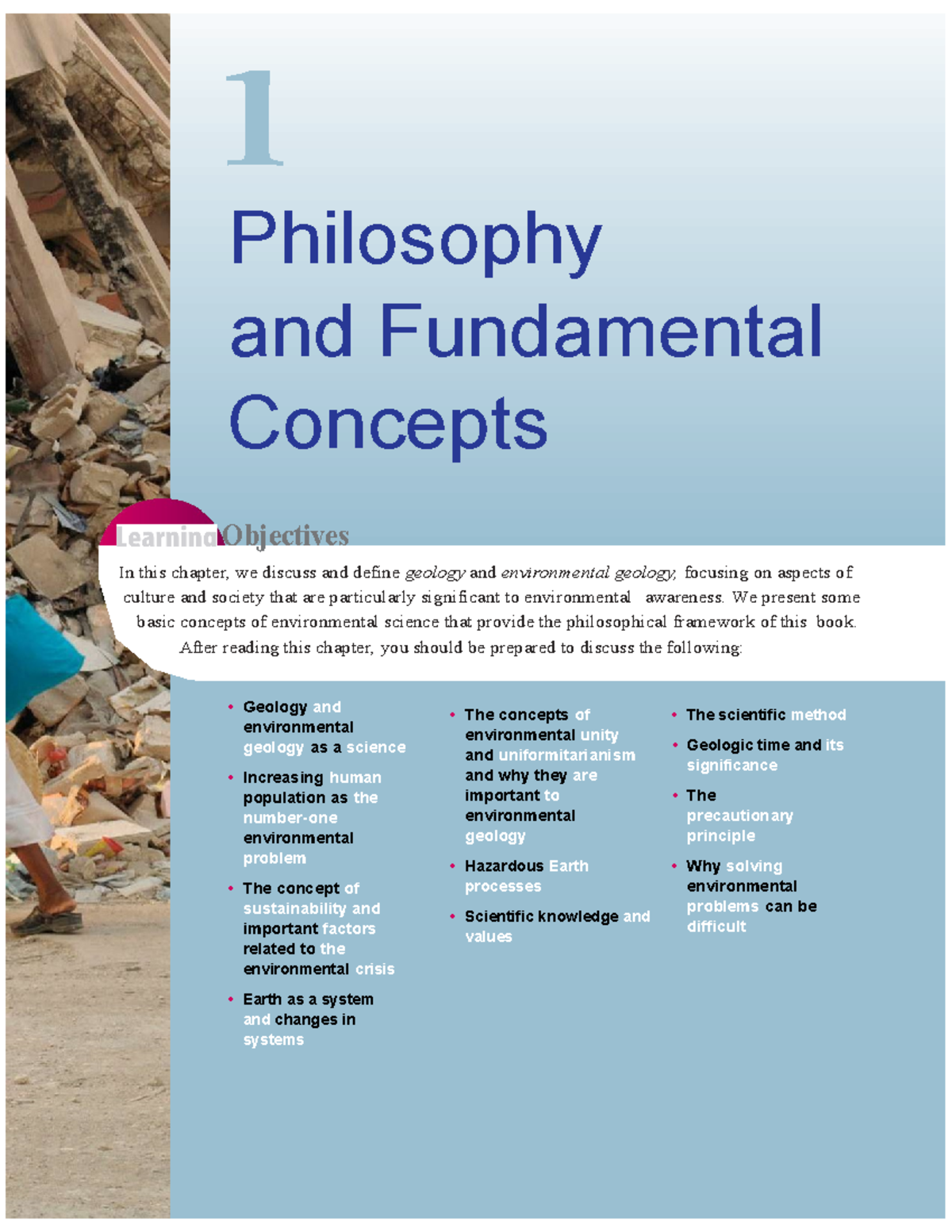 Diachatmoitruongchuong 1 - Copy - Philosophy and Fundamental Concepts Objectives In this chapter ...