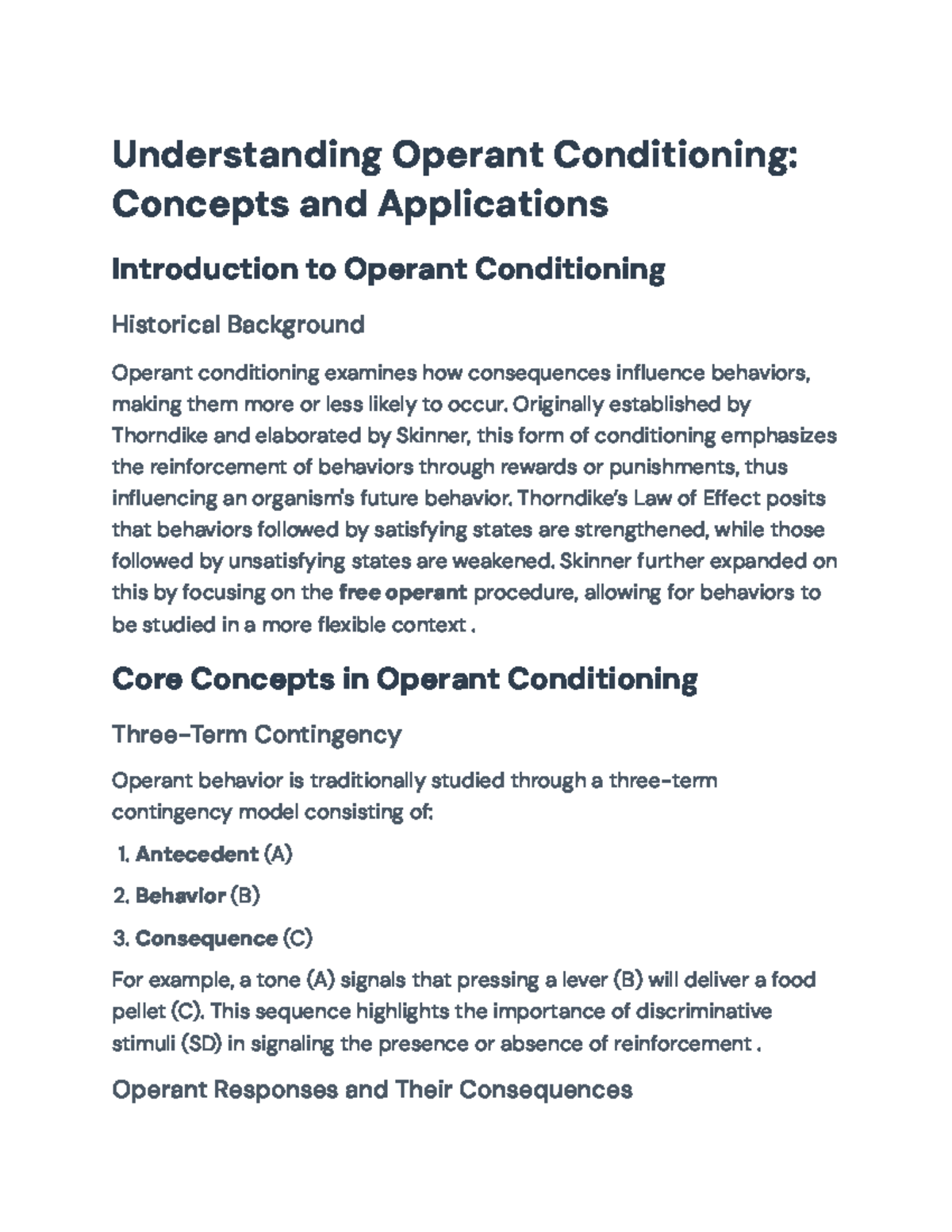 Understanding Operant Conditioning: Principles & Applications (PSY 101 ...