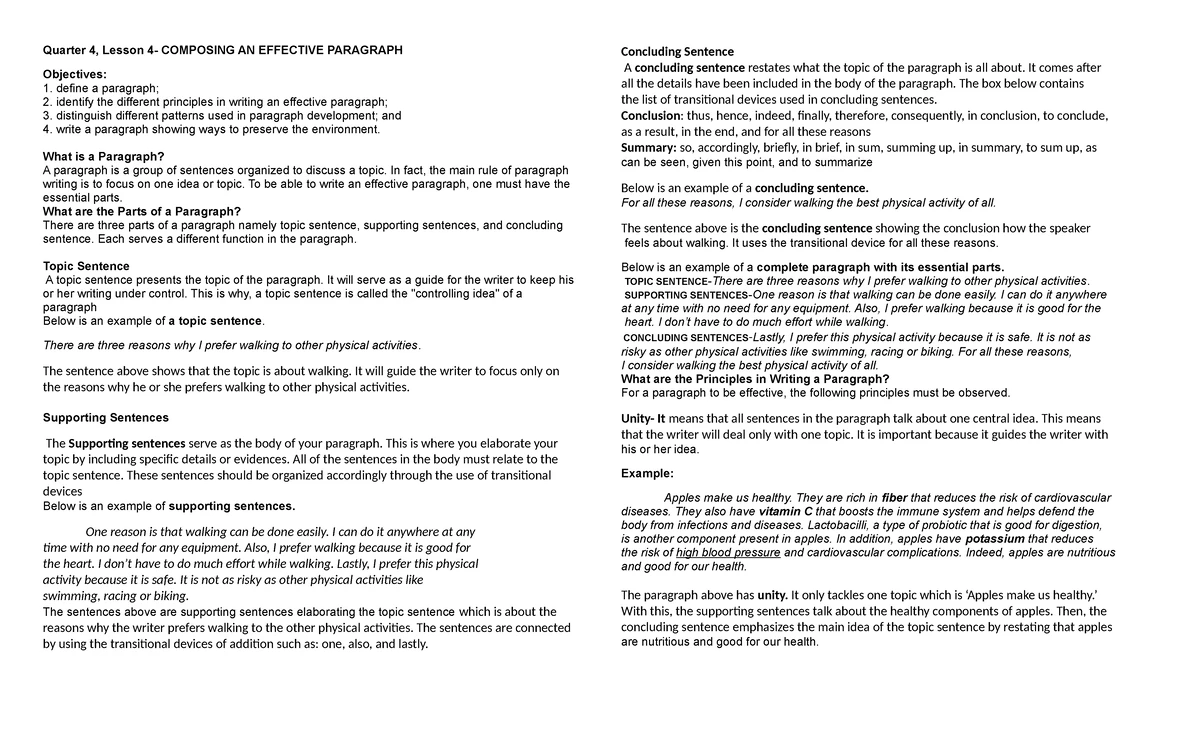 Pointers to Review for Academic Writing Techniques and Structures - Studocu