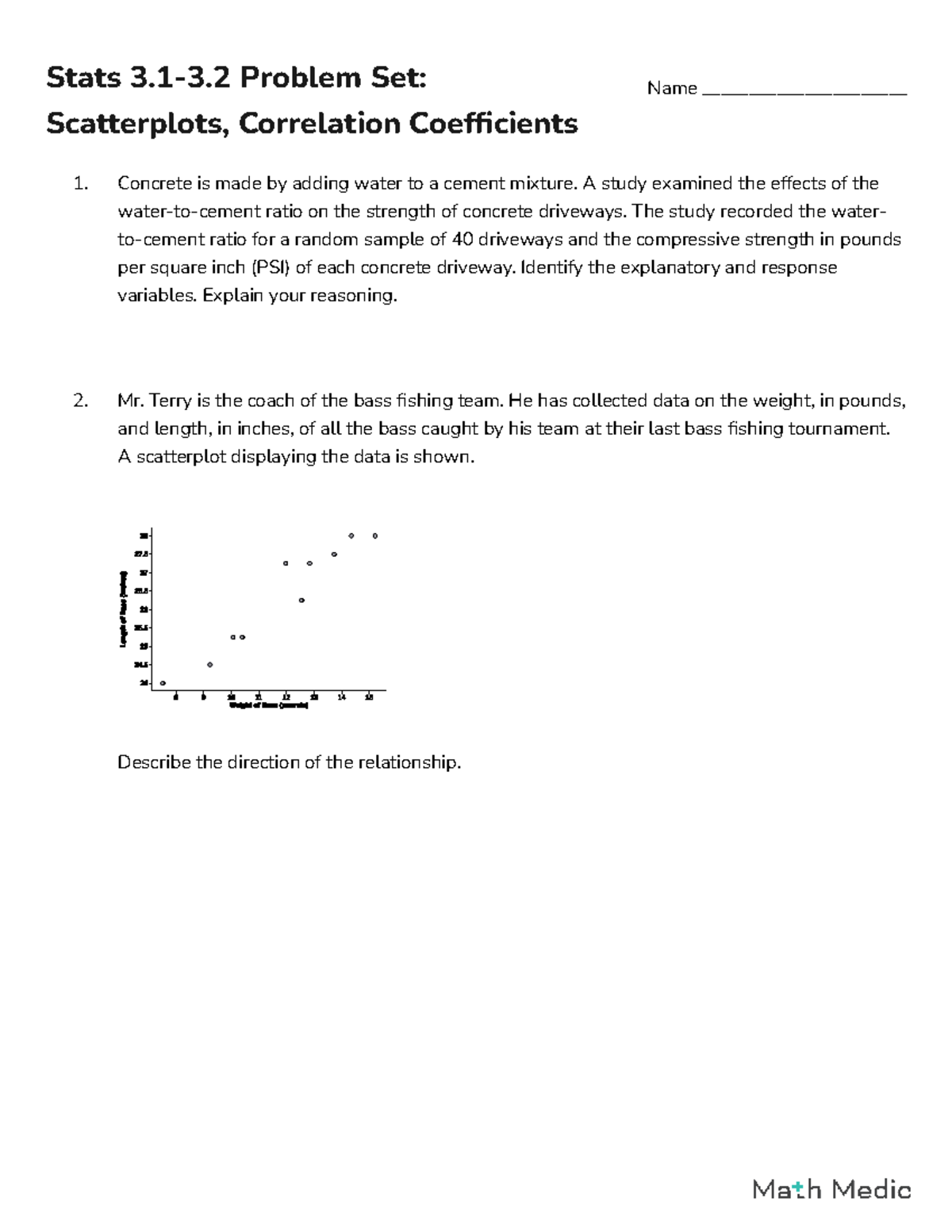Stats 3: Problem Set on Scatterplots & Correlation Analysis - Studocu