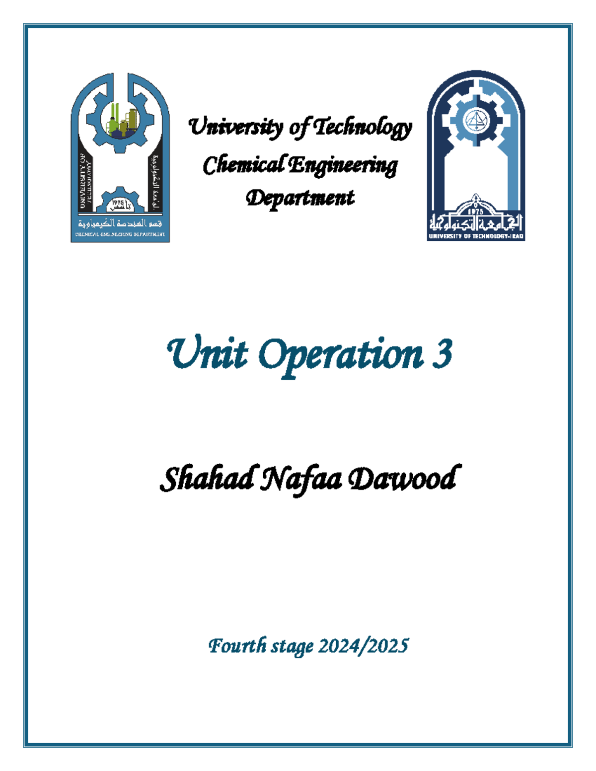 Unit Operation 3: Leaching Techniques & Principles in Chem Eng - Studocu