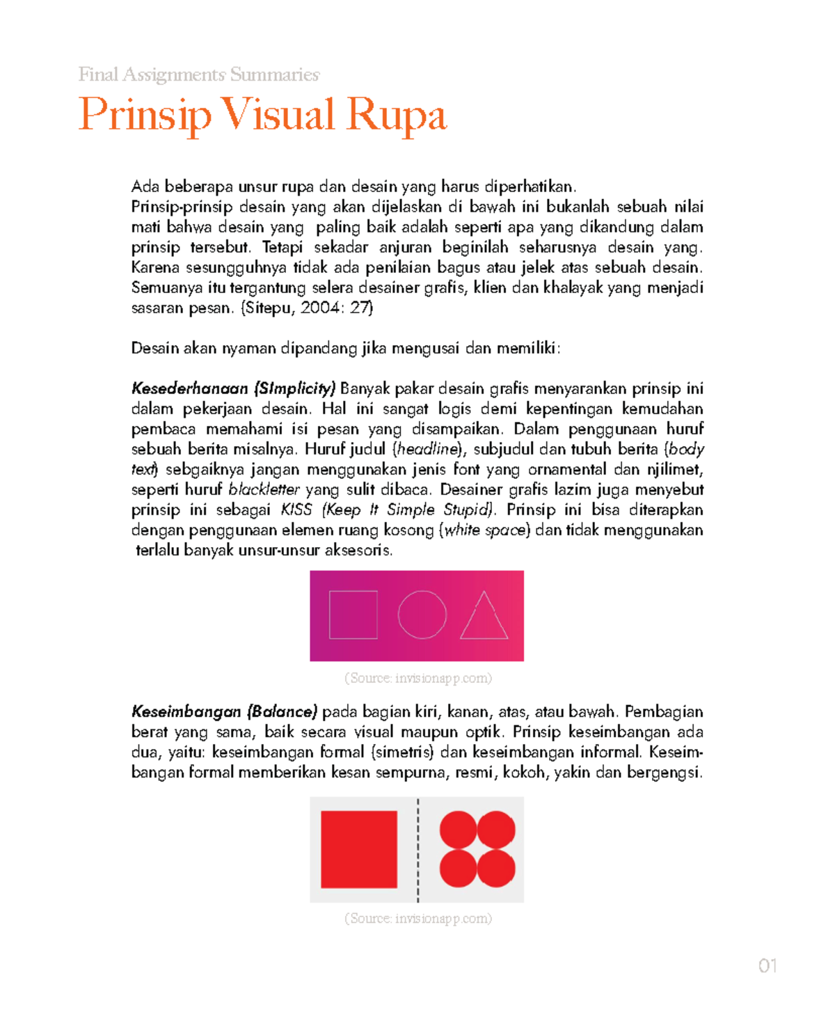 Prinsip Visual Rupa (Final Assignments and Summaries) - Prinsip Visual ...