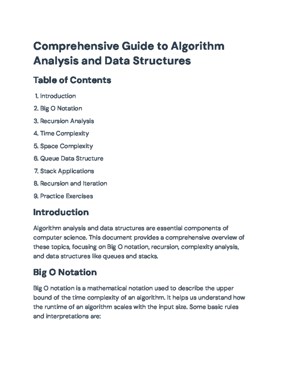 Comprehensive Guide to Algorithms: Analysis and Data Structures - Stack Applications Recursion ...