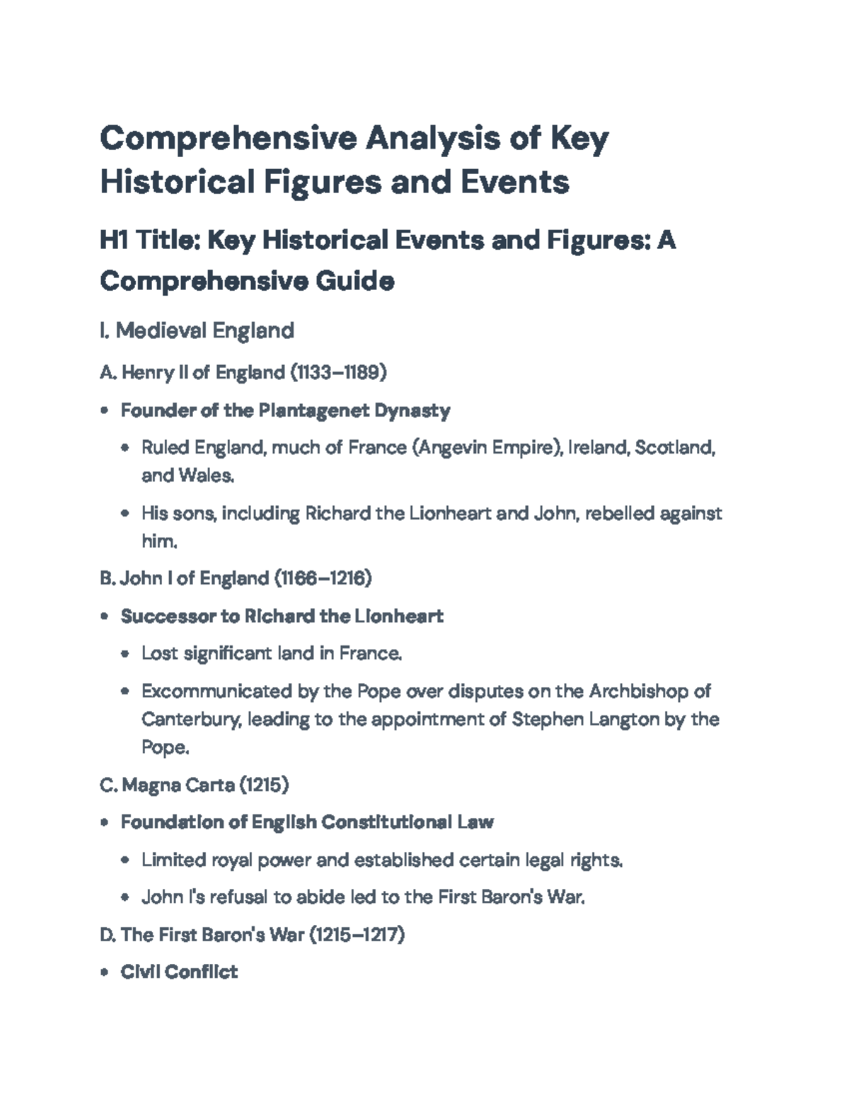 Key Historical Events and Figures: A Comprehensive Guide - Medieval ...