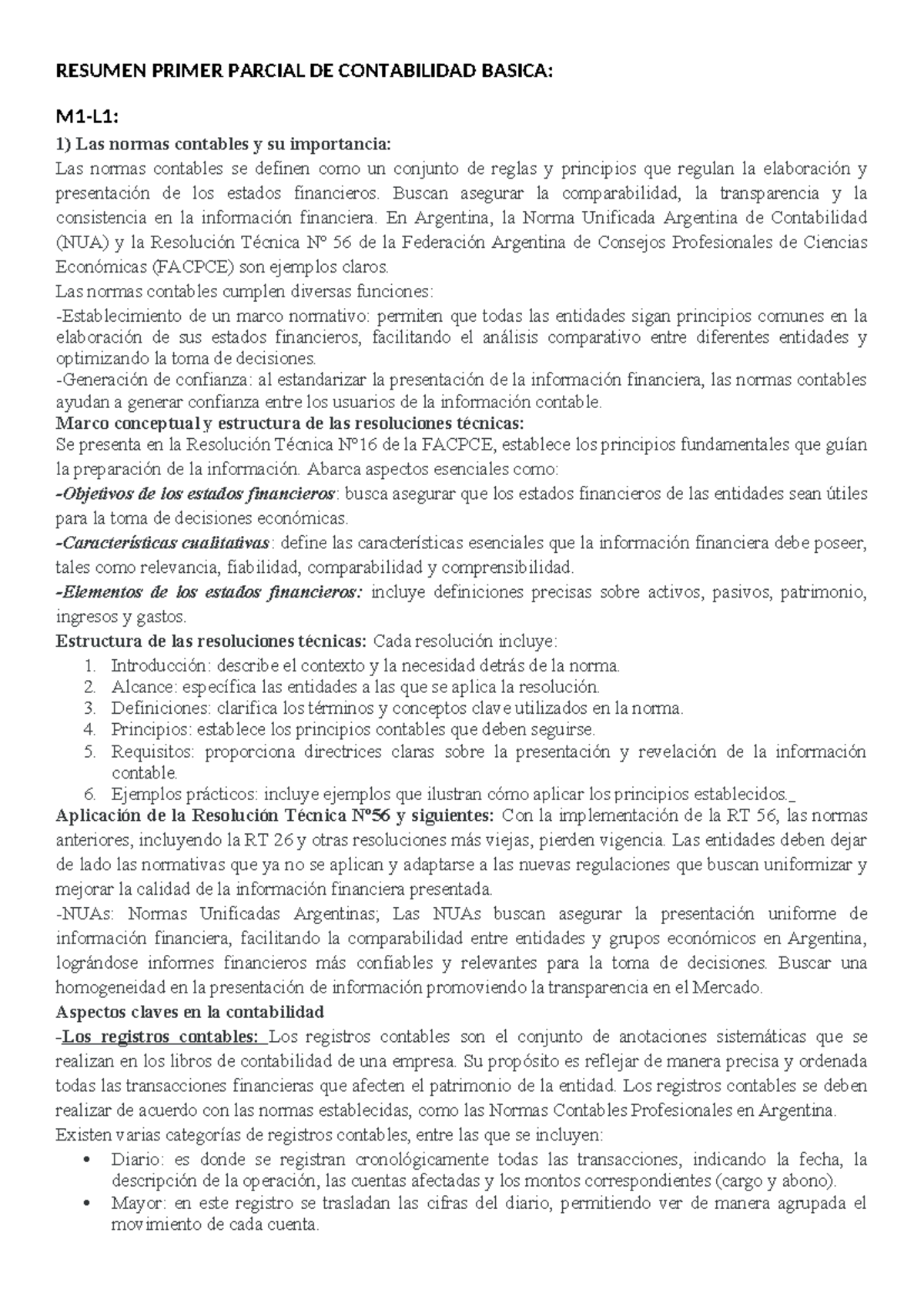 Resumen Primer Parcial de Contabilidad Básica (CB101) - Studocu