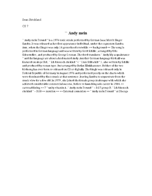 8 `` Andy mein - coursework - Jason Hickey CS 4 `` Andy mein `` Andy ...