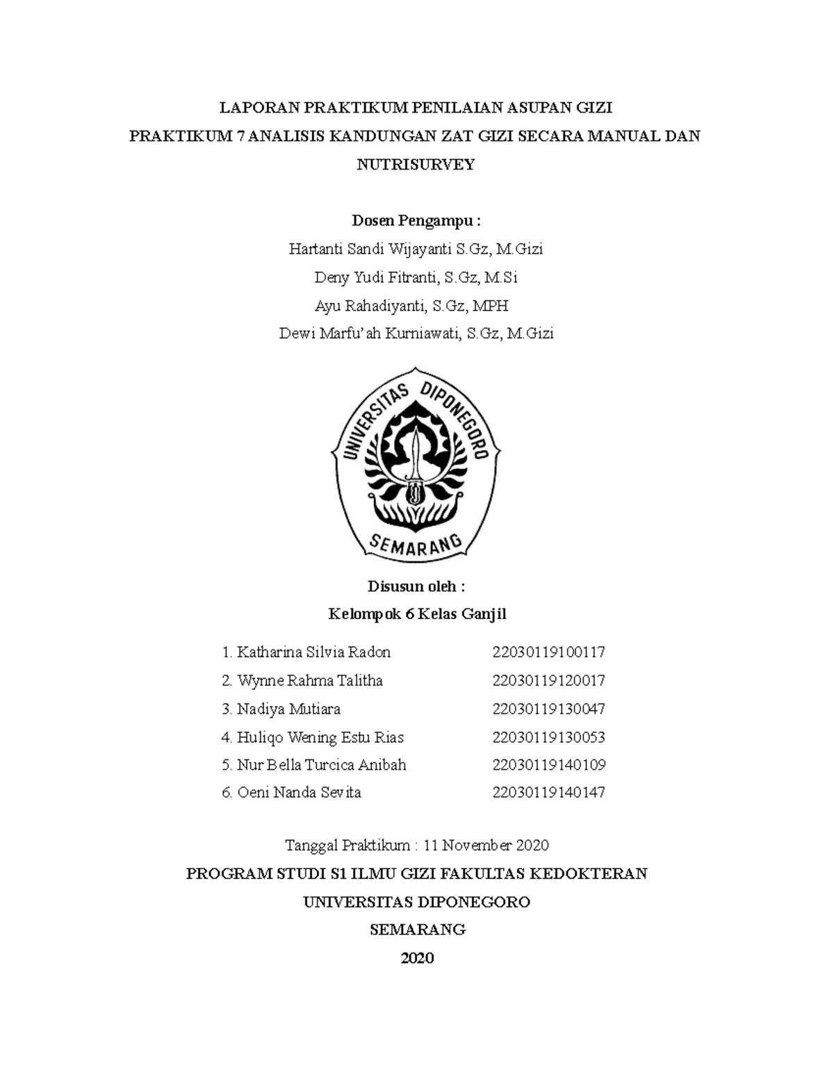 Analisis Zat Gizi Menggunakan Nutrisurvey 1 - A. Pendahuluan Proses ...
