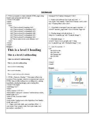 FULL Stack Development LAB - FULL STACK DEVELOPMENT LABORATORY MANUAL [R20A0589] B III YEAR – II ...