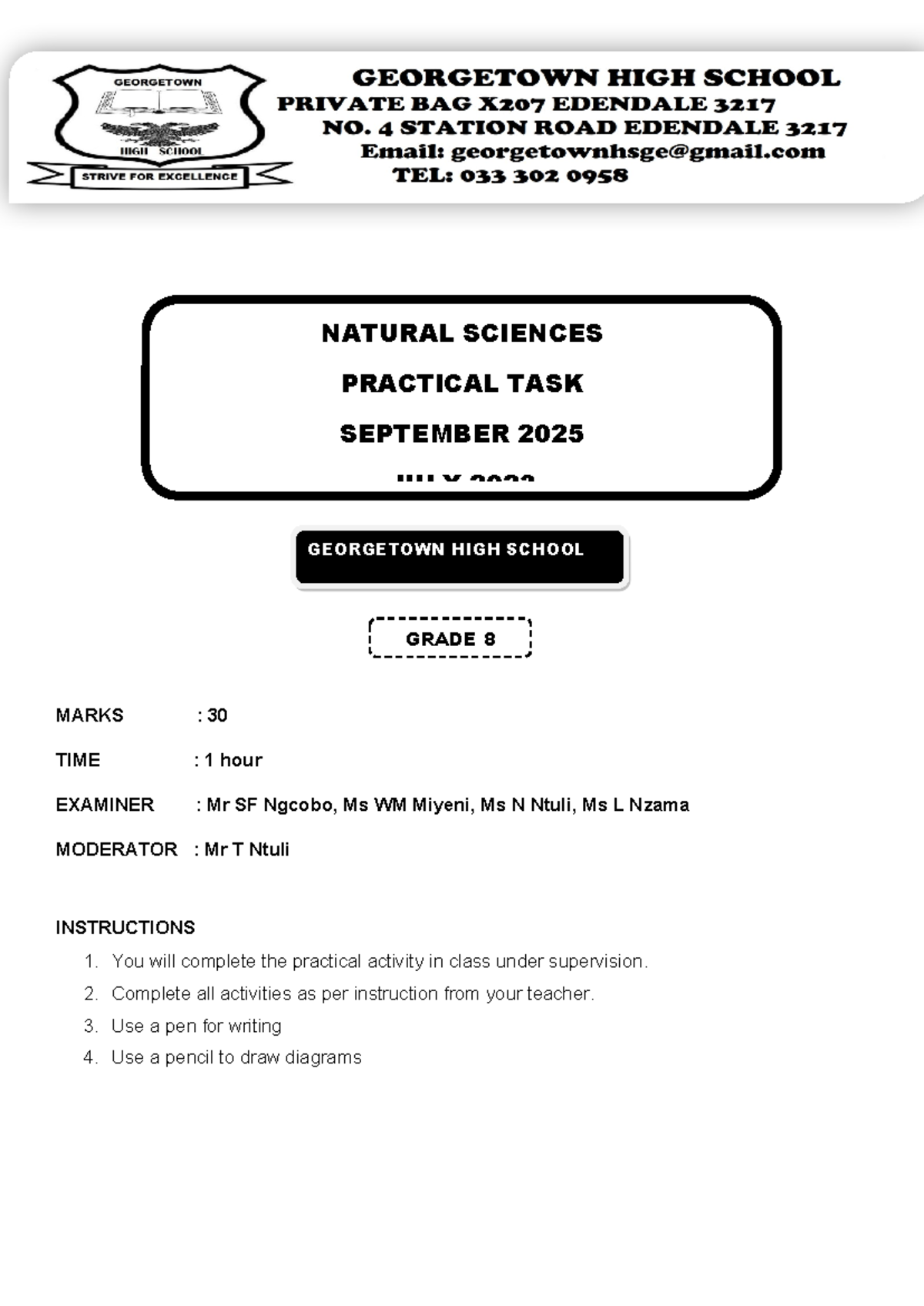 NS Grade 8 Practical Task: Investigating Series Circuits [7138] - Studocu