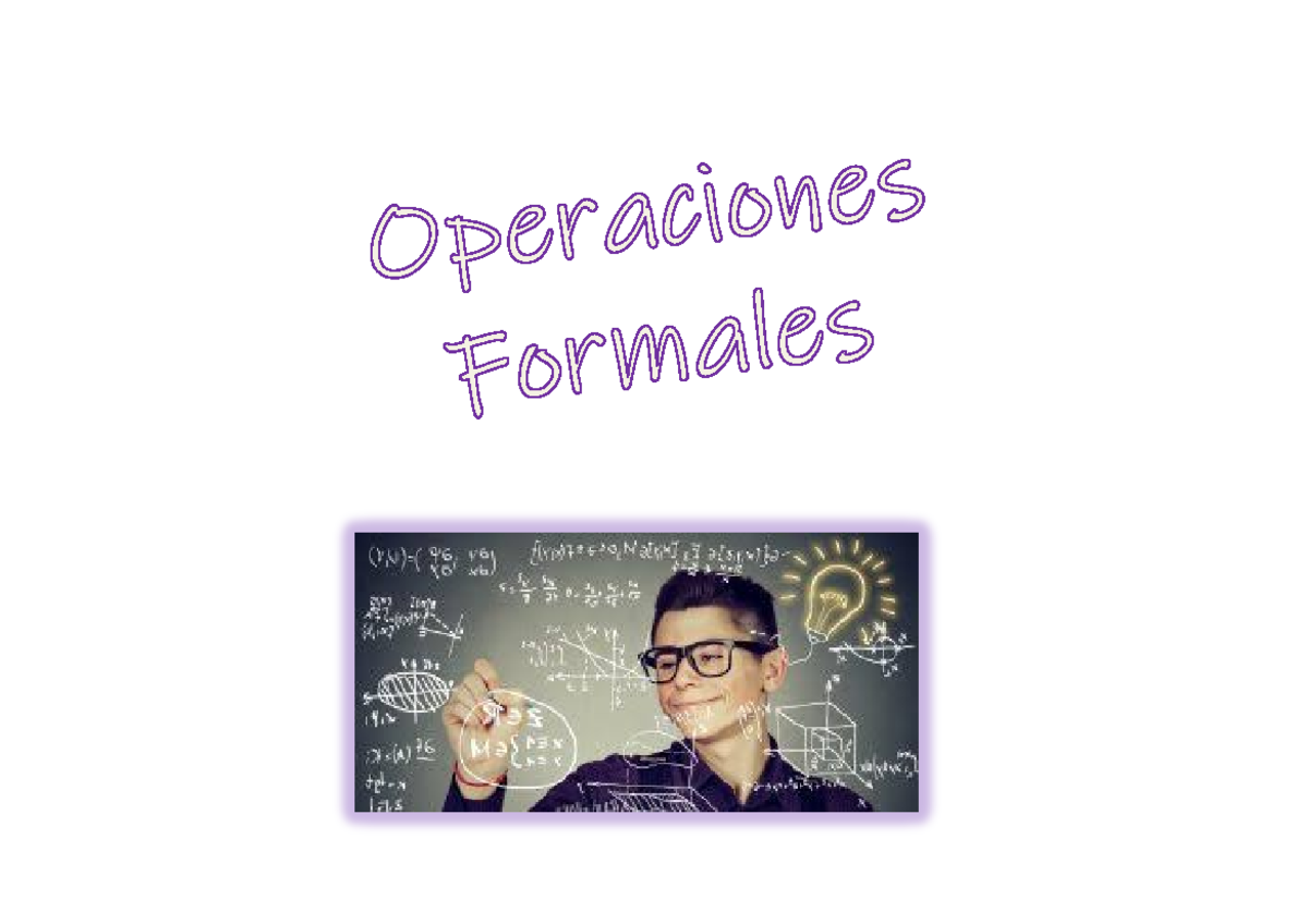 Operaciones Formales - ...... - practicas del lenguaje - • Es capaz de ...