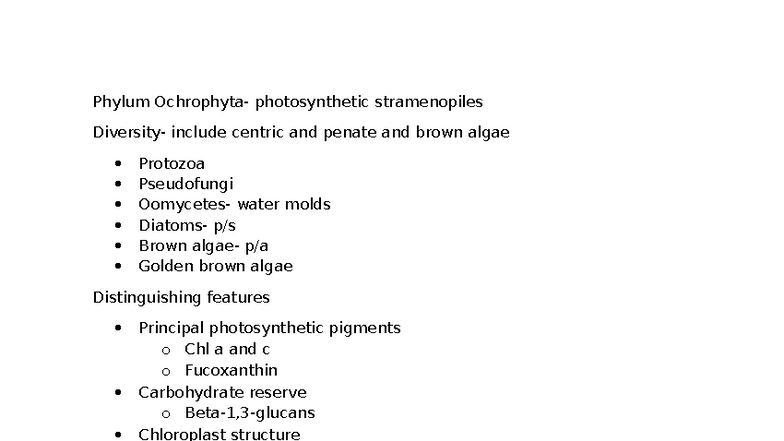 Pennate and Centric Diatom Life Cycles: Insights into Phylum Ochrophyta ...