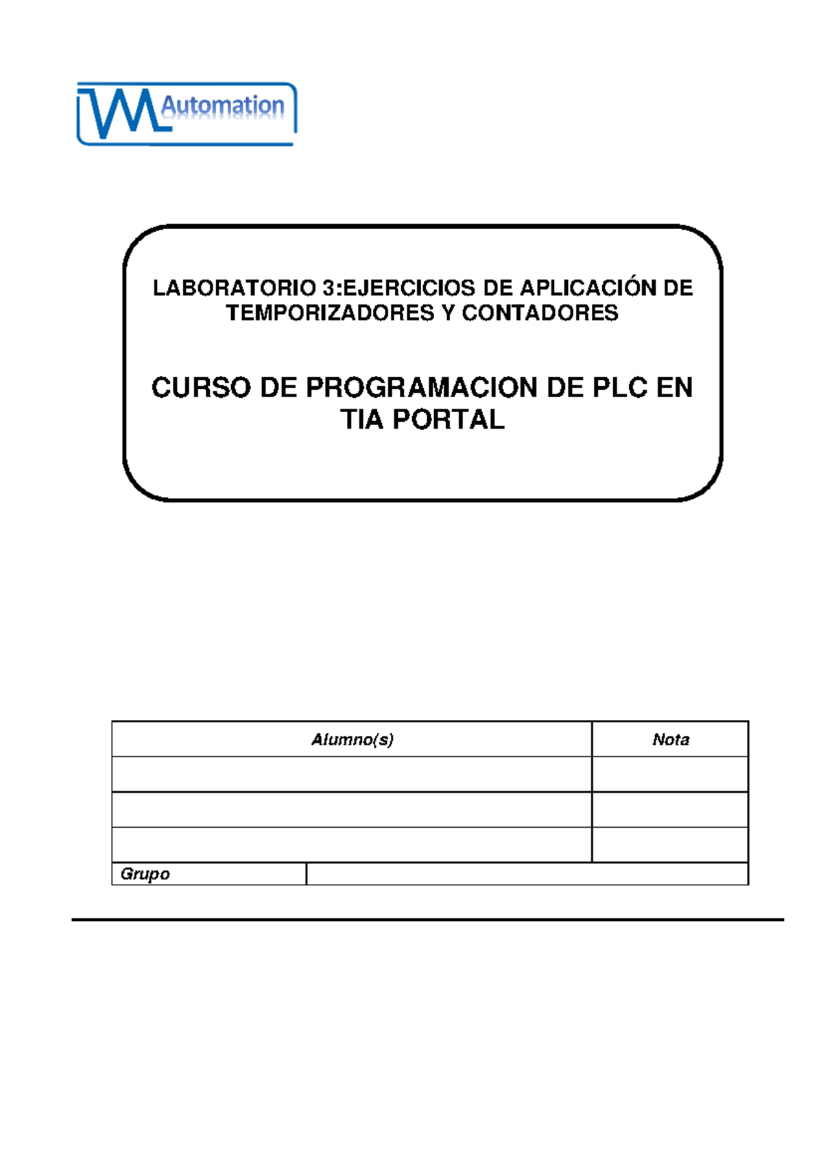 LAB 3: EJERCICIOS DE TEMPORIZADORES Y CONTADORES EN TIA PORTAL - Studocu