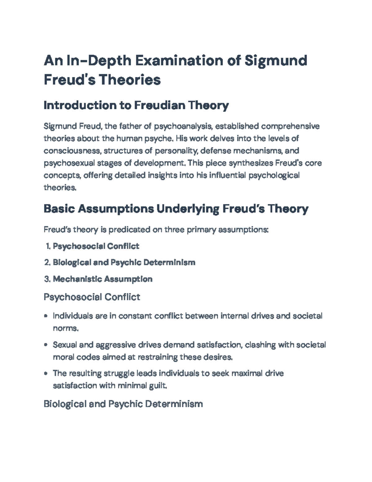 Freud's Theories: An In-Depth Analysis of Psychoanalytic Concepts - An ...