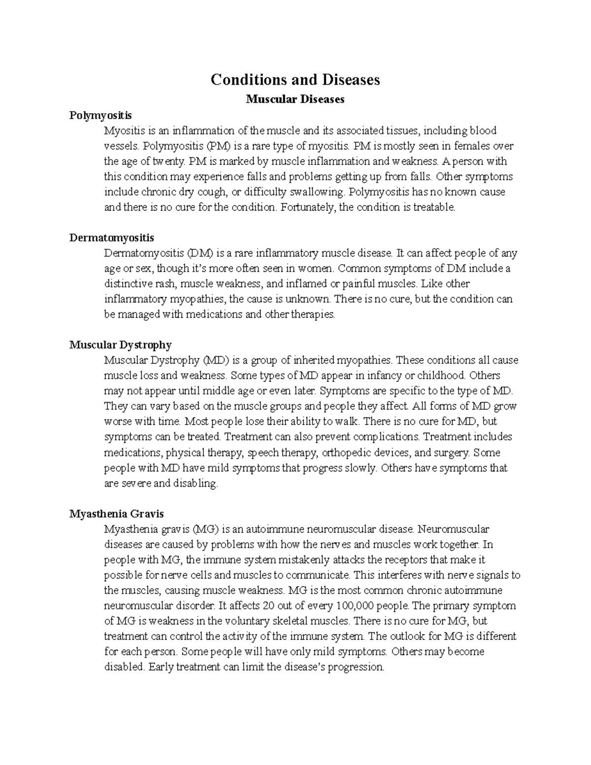APUSH Chapter 23-30: Notes on Muscular and Skeletal Diseases - Studocu