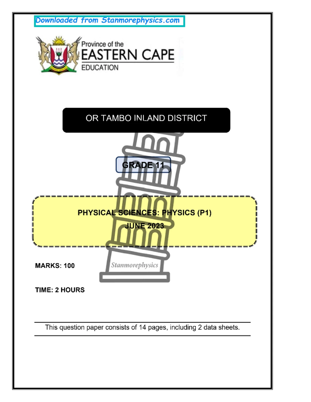 NSC Physical Sciences Grade 12 May/June 2024 P1 Exam Paper and Memo ...