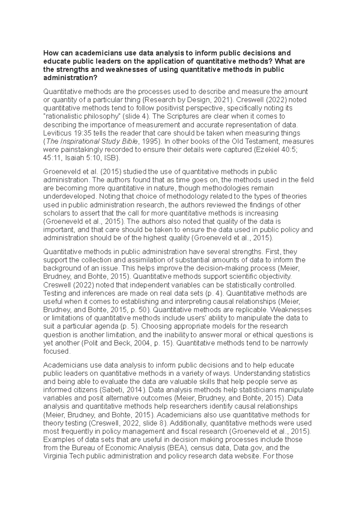 How can academicians use data analysis to inform public decisions and ...