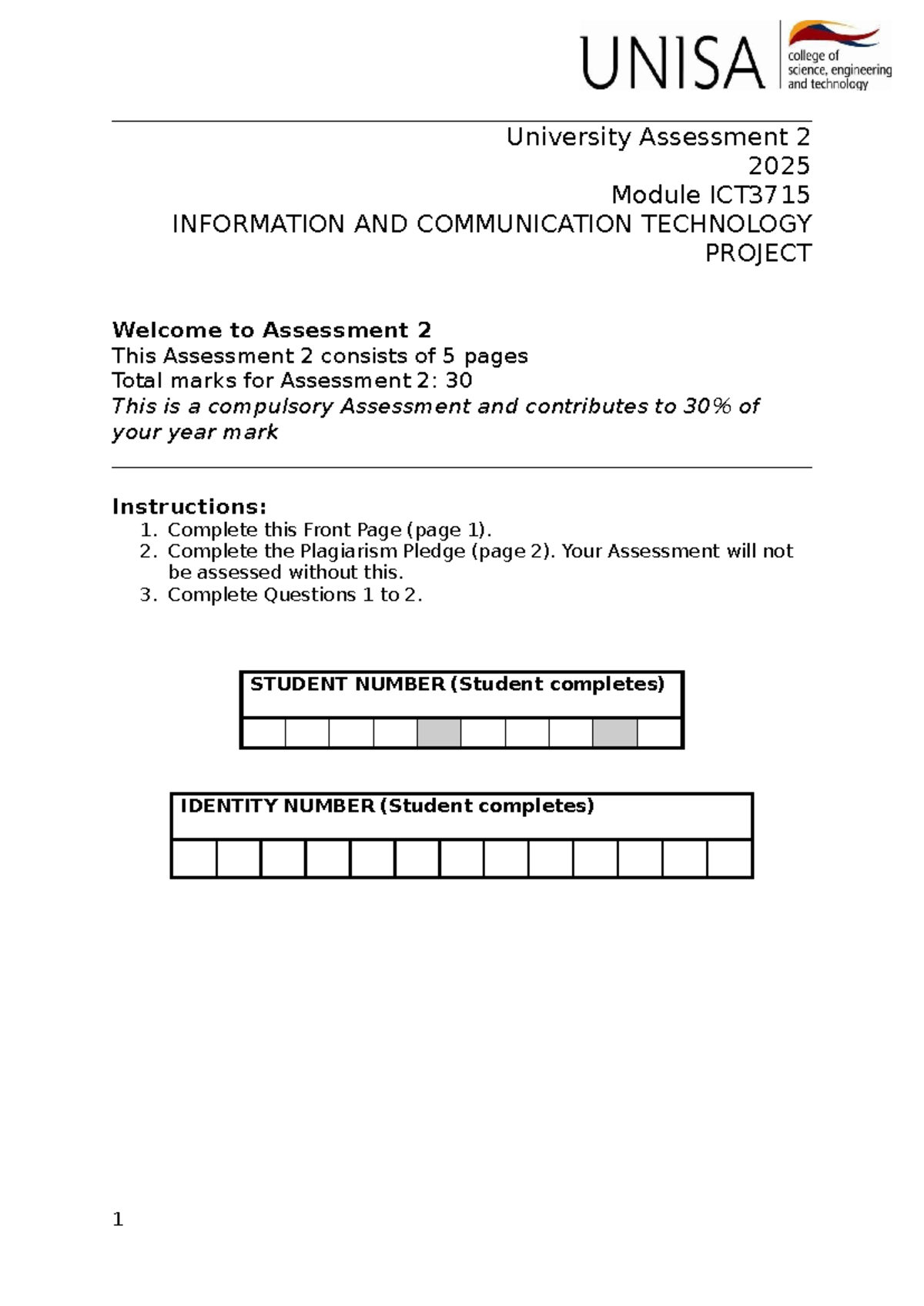 ICT3715 Assessment 2: Data Cleaning & Database Creation Guide - Studocu