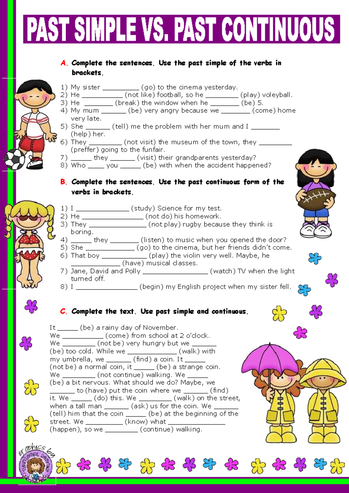 385307594 Past Simple vs Past Continuous: Fun Activities & Games - Studocu