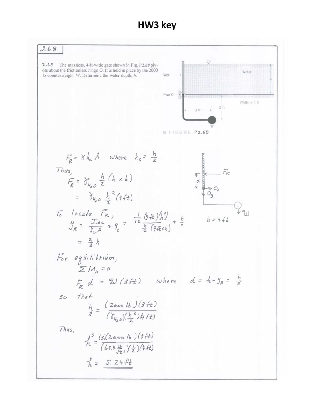 HW 3 Solutions - Fluid Mechanics Concepts & Calculations - Studocu