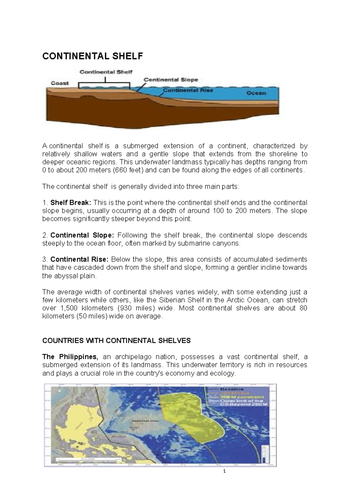 Continental- Shelf - CONTINENTAL SHELF A continental shelf is a ...