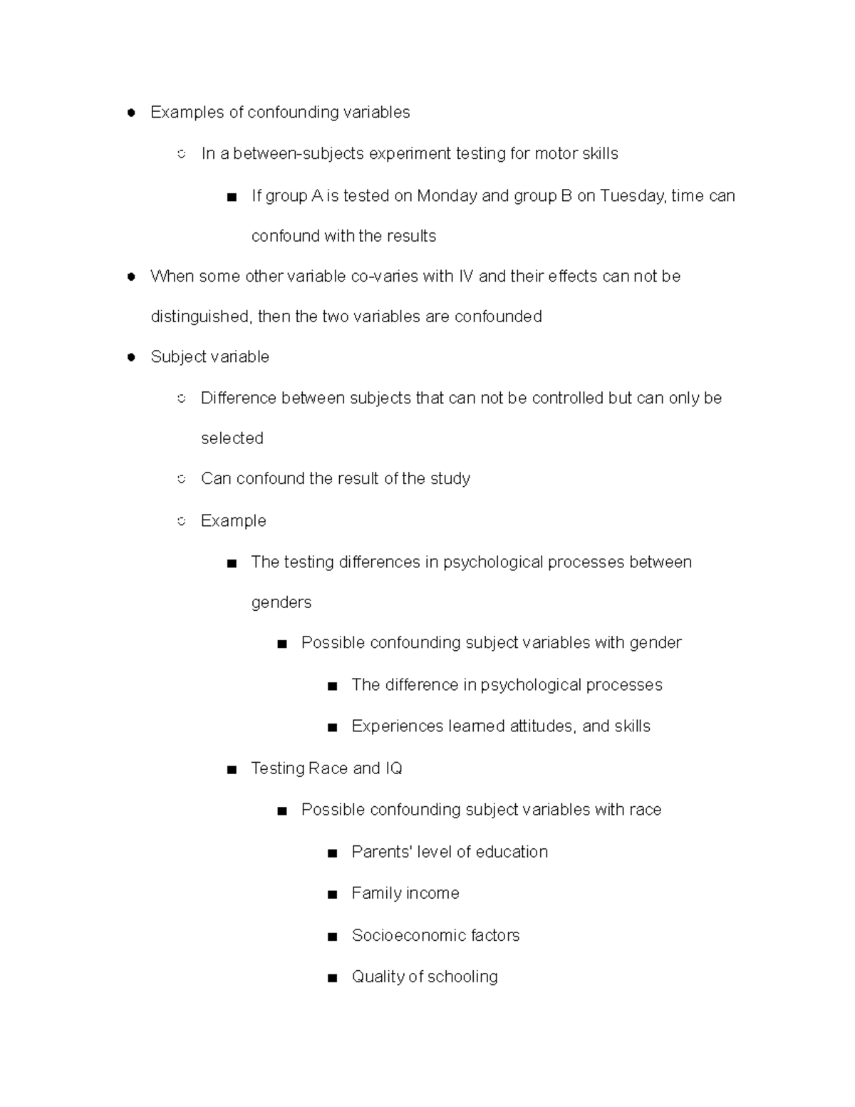 Experimental Psychology Validity - Examples of confounding variables In ...