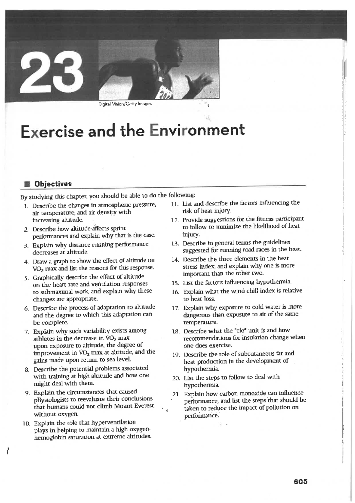 Chapter 23: Exercise and the Environment - Key Concepts and ...