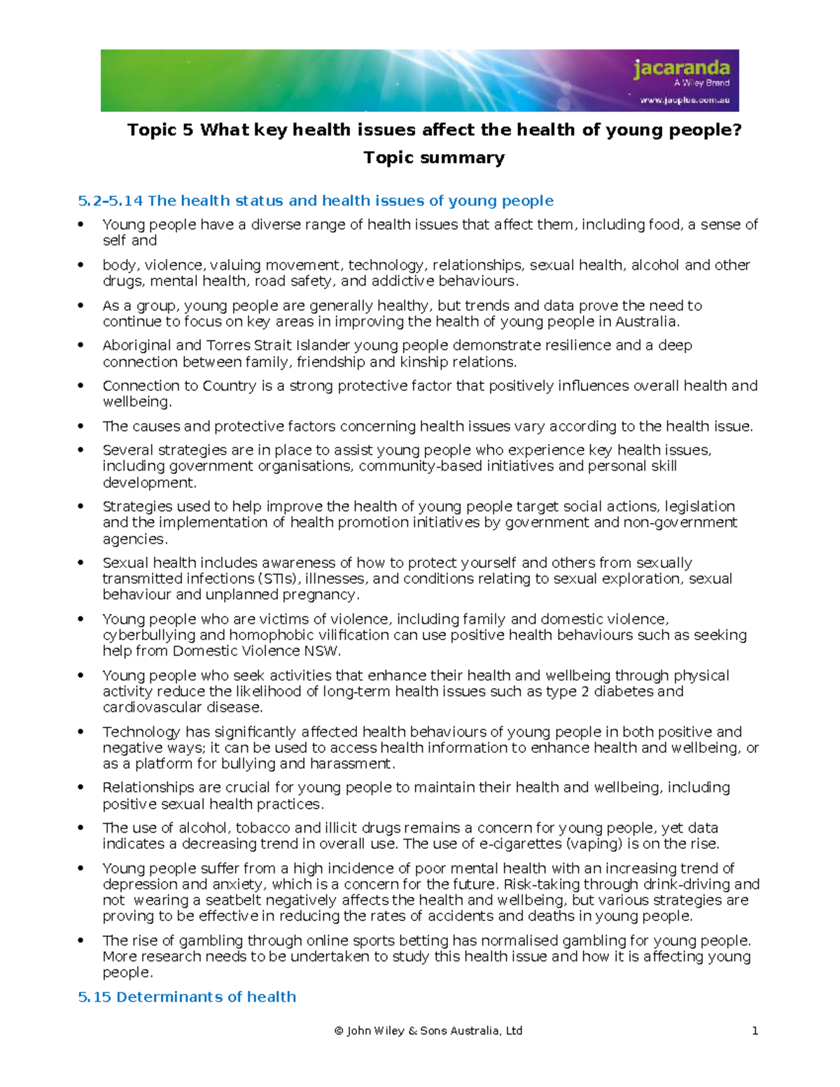 Health Issues Impacting Young People: Insights & Strategies (Topic 5 ...